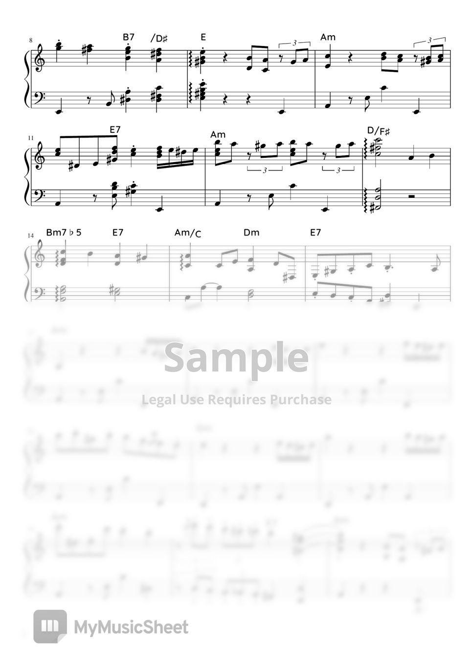 W.A.Mozart - Turkish March (Tango ver.) Sheet Music by 헬로블루조이