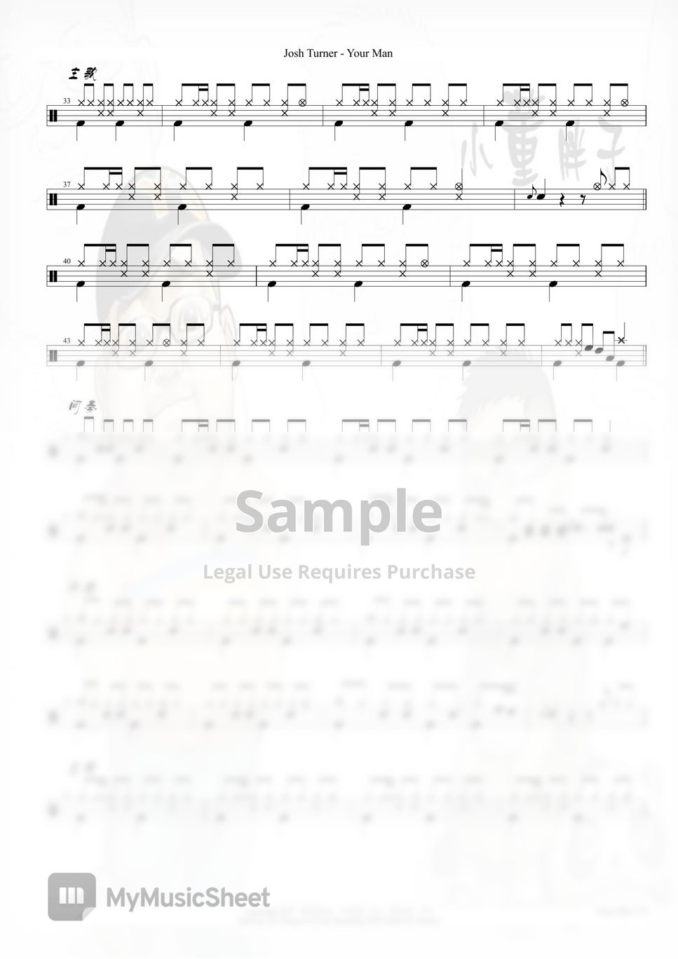 Josh Turner - Your Man (《Your Man》) Sheets by 小董胖子