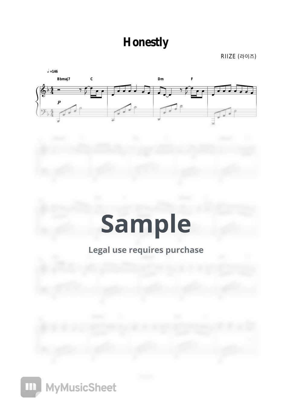 RIIZE (라이즈) - Honestly Sheet Music by Dopiano