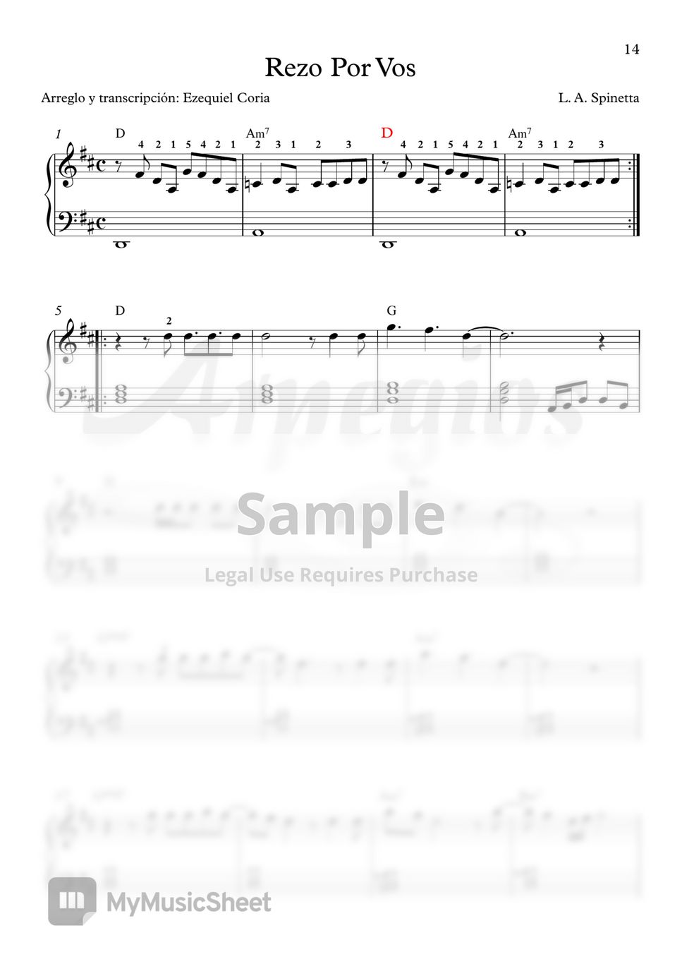 L. A. Spinetta, Charly García - Rezo Por Vos Sheets by Ezequiel Coria