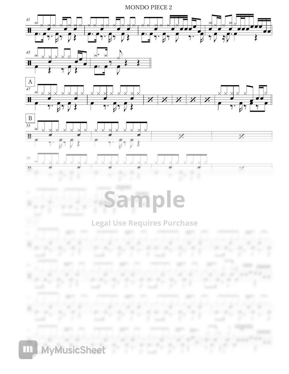 UVERworld - MONDO PIECE Sheets by Arkadia Drums