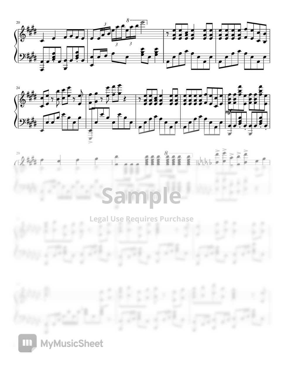 Nisemonogatari - Platinum Disco (TheIshter) Sheet Music by TheIshter
