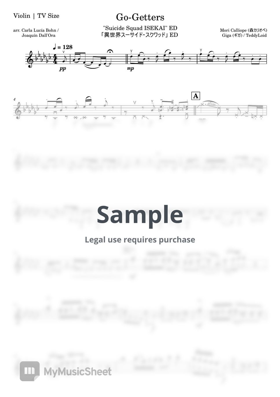 Mori Calliope - Go-Getters | "Suicide Squad ISEKAI" ED Sheets by co-neko