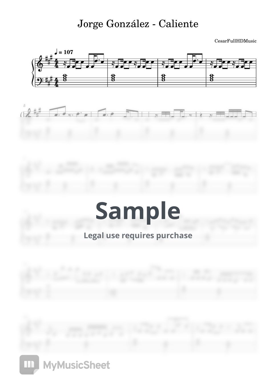 Jorge González - Caliente Sheets