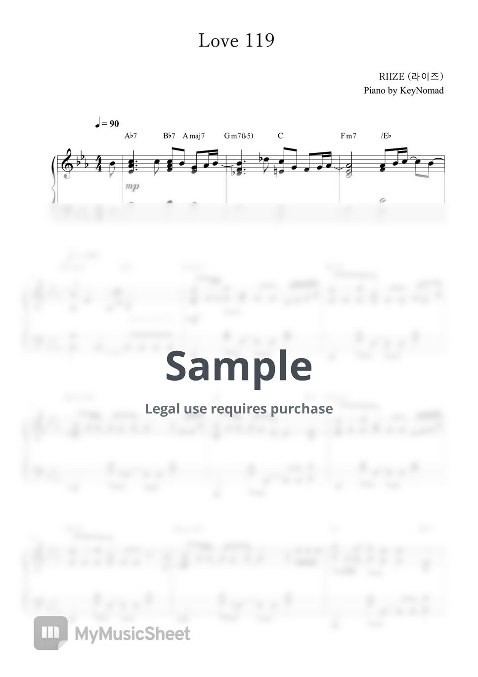 RIIZE - Love 119 Sheets by KeyNomad