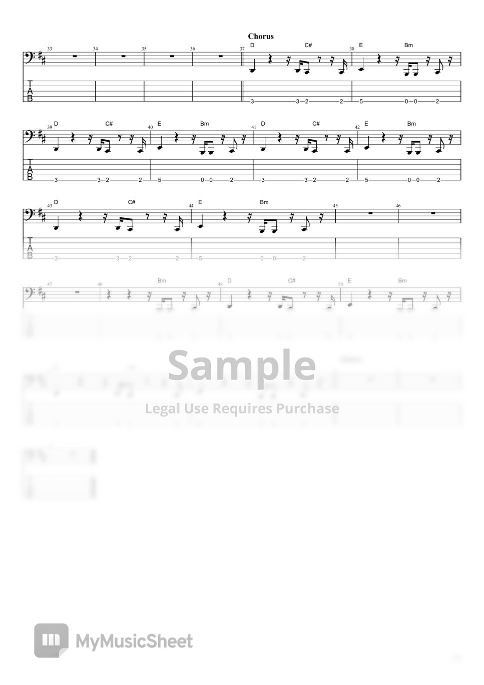 George - Boat (5 Strings Bass Original) Tab + 1staff by TUNA CRACKER