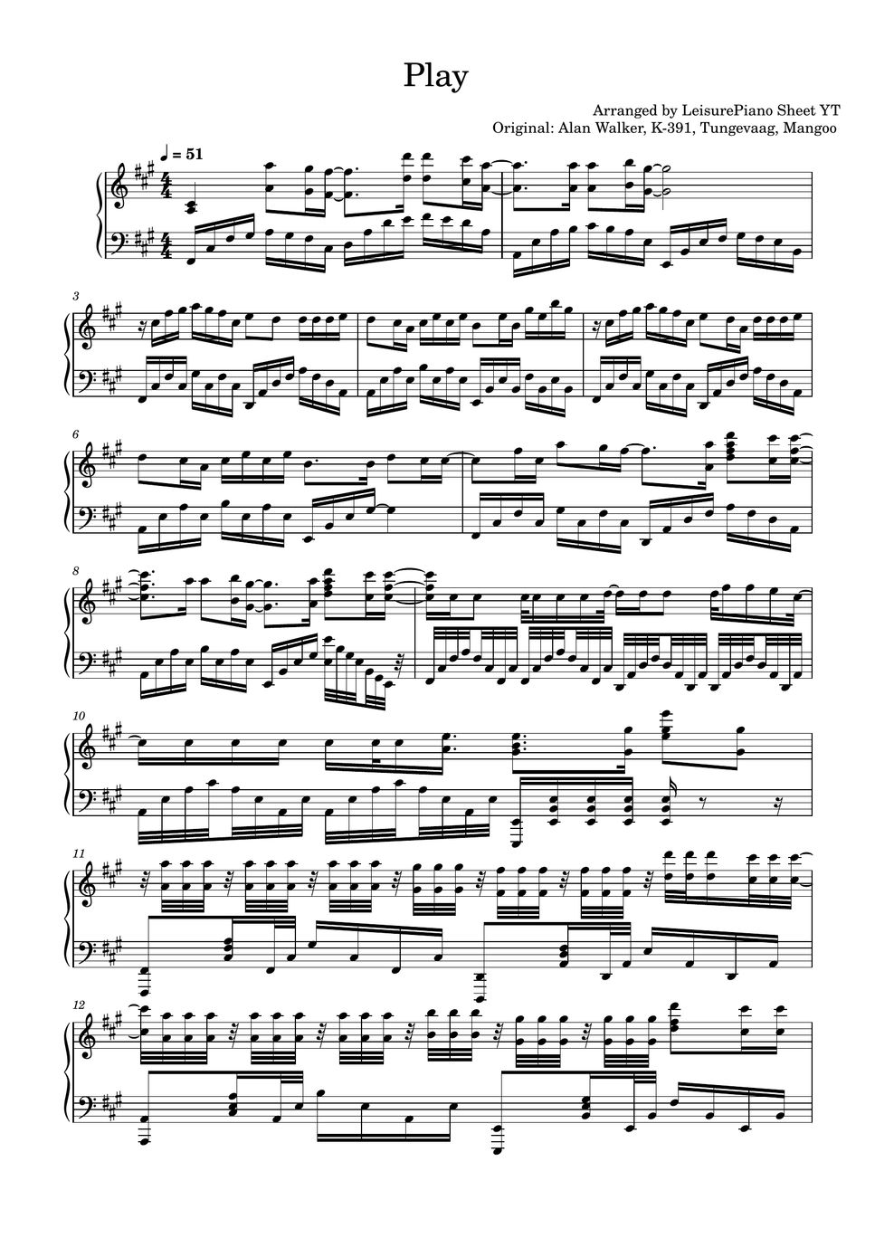 Alan Walker, K-391, Tungevaag, Mangoo - PLAY Lembar Musik by Leisure ...