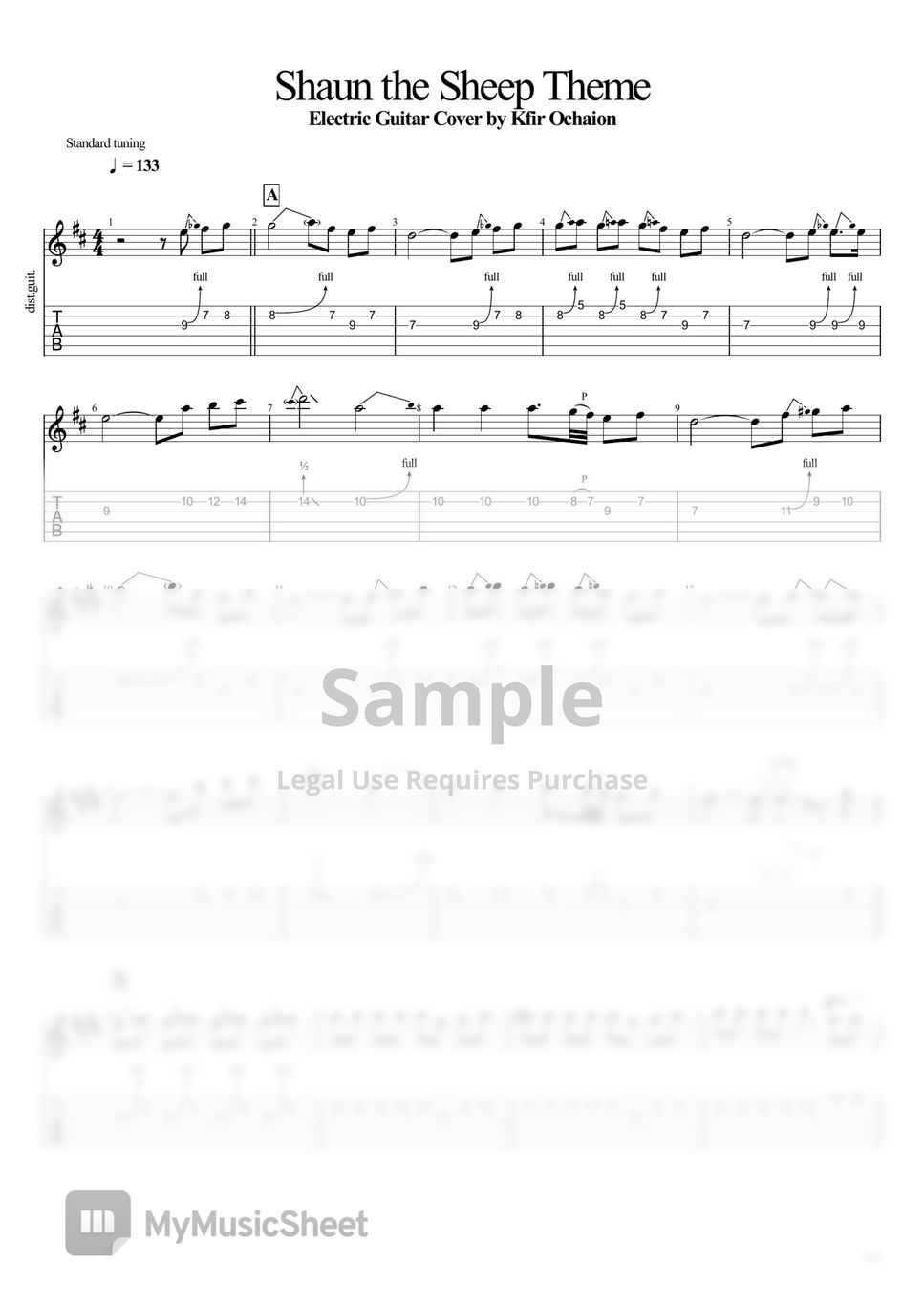Shaun the Sheep - Shaun the Sheep Theme Sheet Music by Kfir Ochaion
