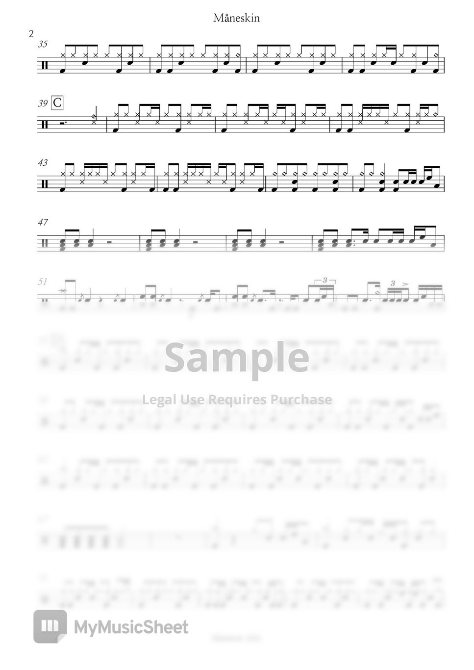 Maneskin - Beggin' Sheets by DrumCore