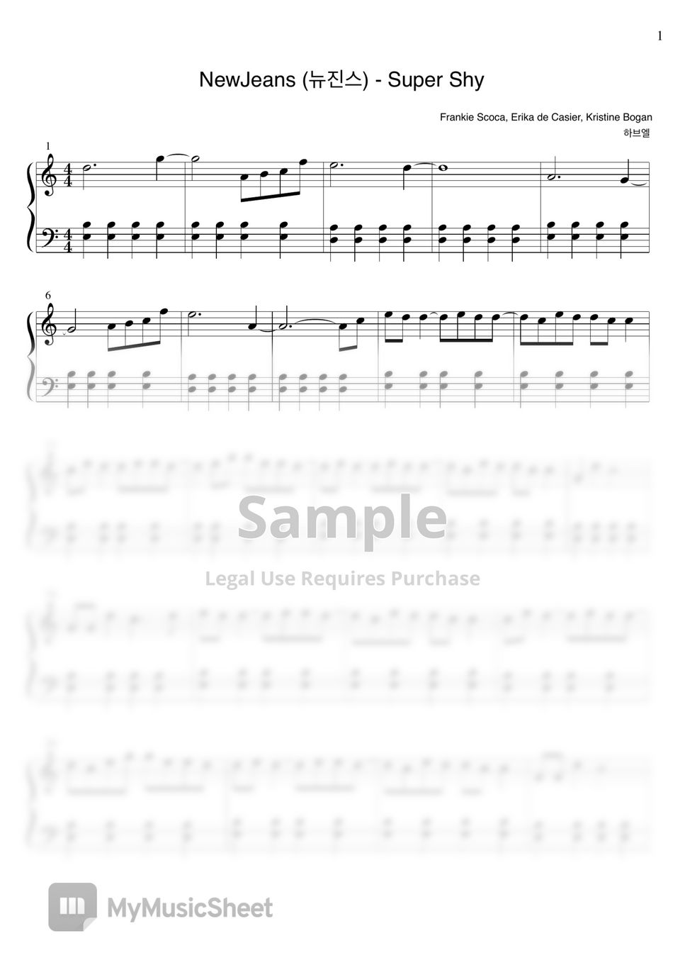 NewJeans - Super Shy Sheet Music by Hav.E