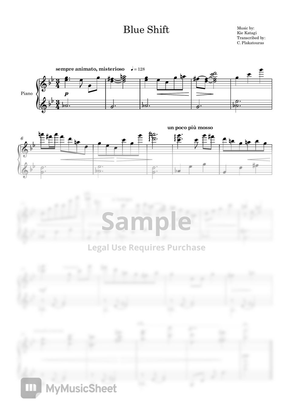 Kie Katagi - Blue Shift Sheets by Christos Plakatouras