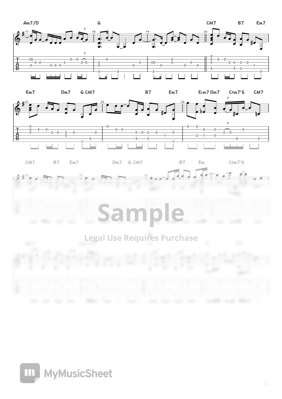 Official髭男dism - Pretender (Guitar/TAB) TAB+1 Staff by Satomi Inoue