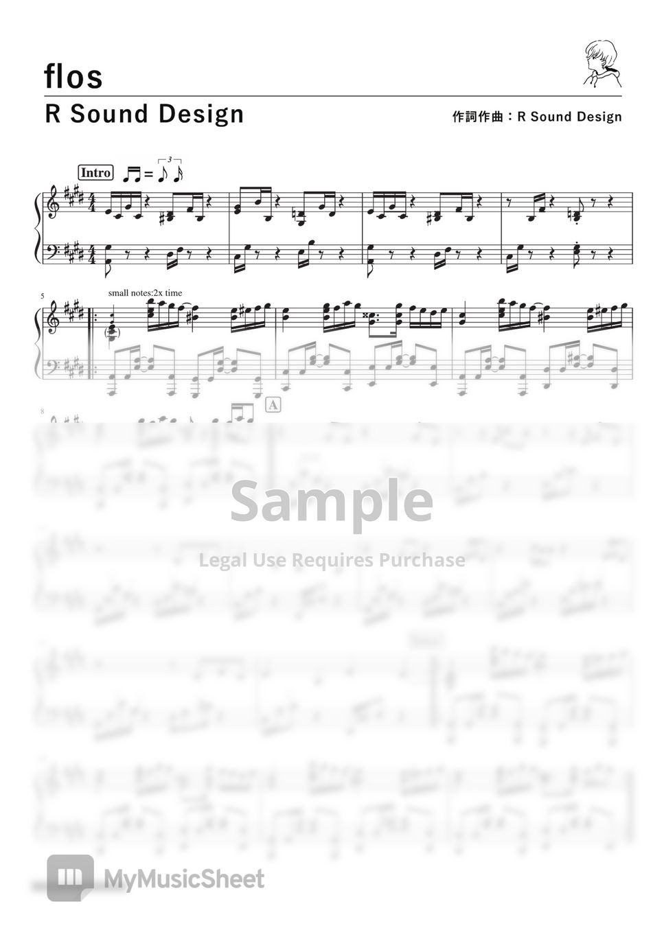 R Sound Design - flos (PianoSolo) แผ่น by 深根／Fukane