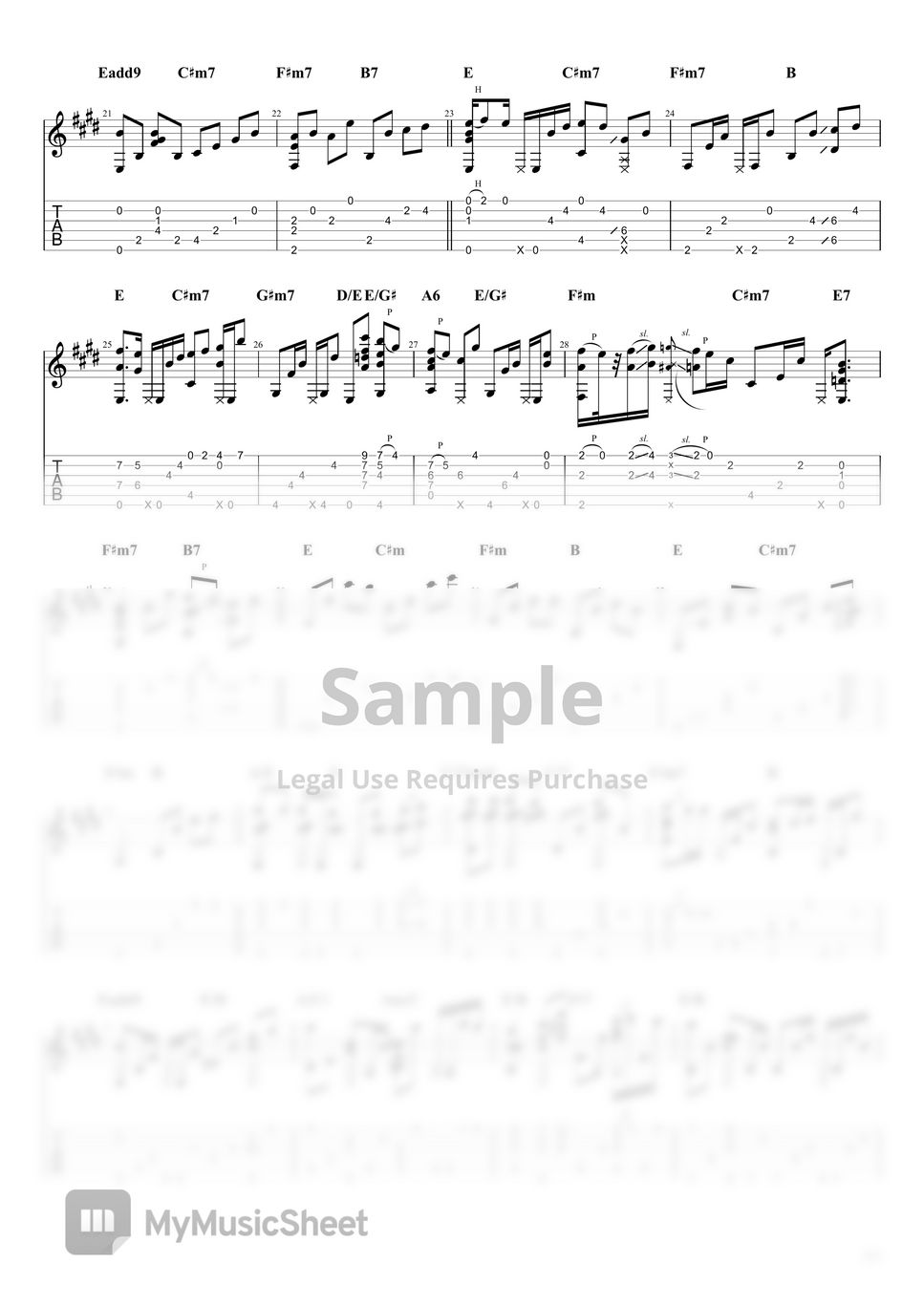 잔나비 - 가을 밤에 든 생각 Sheets by David Chun