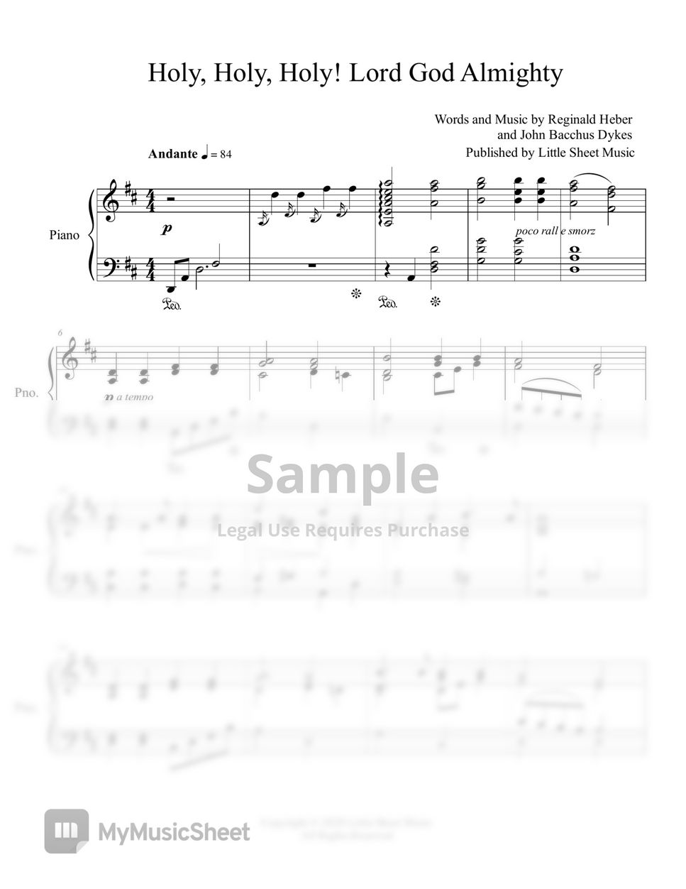 Reginald Heber - Holy, Holy, Holy! Lord God Almighty Sheets by Genti ...