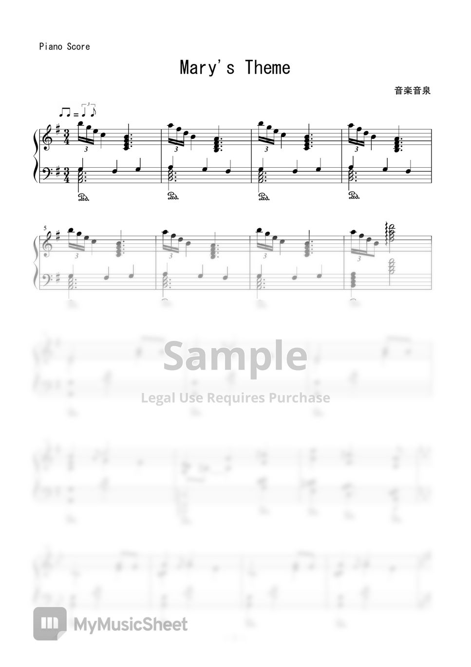 Stelvio Cipriani - Mary's Theme Sheets by OngakuOnsen