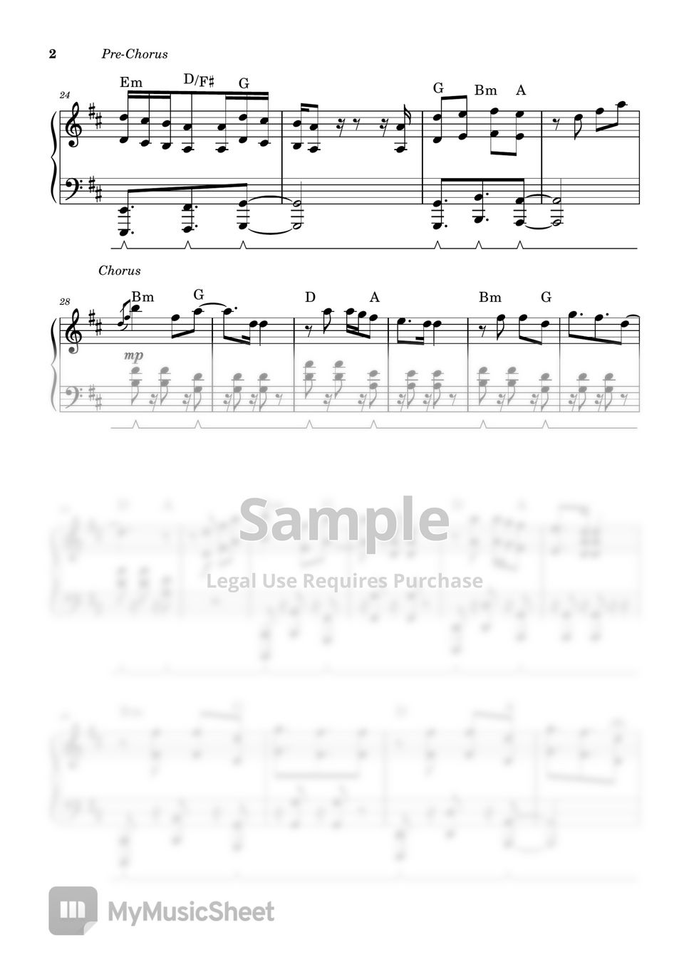 Justin Bieber - Ghost (PIANO SHEET) Sheets by John Rod Dondoyano
