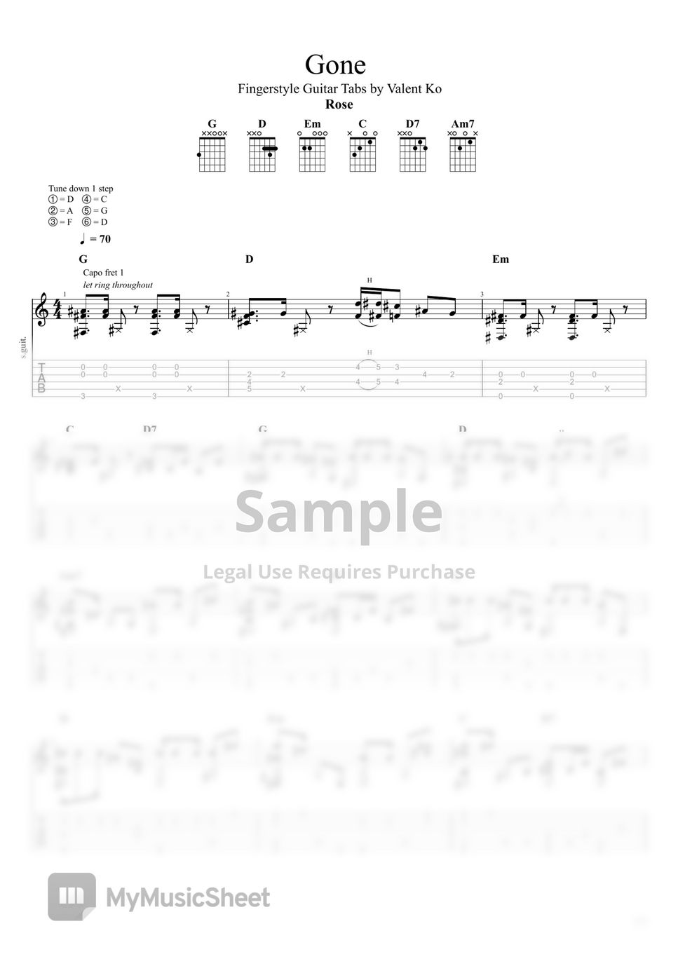 Rose - Gone Sheets by Valent Ko