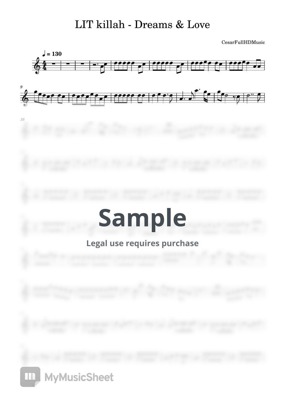 LIT killah - Dreams & Love 악보