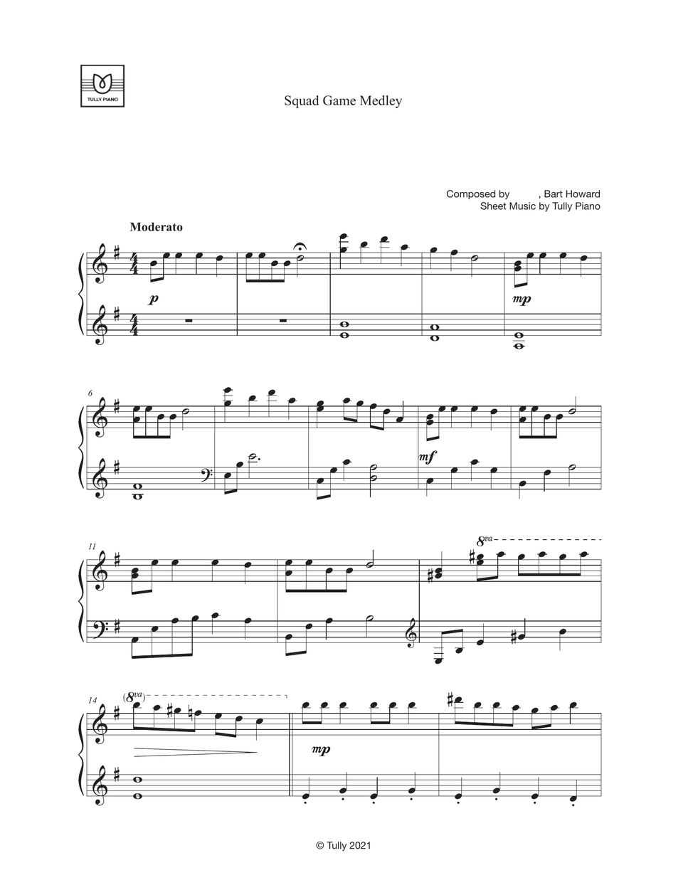 Squid Game OST. - Squid Game Medley (Emotional,Jazz) Sheets by Tully Piano