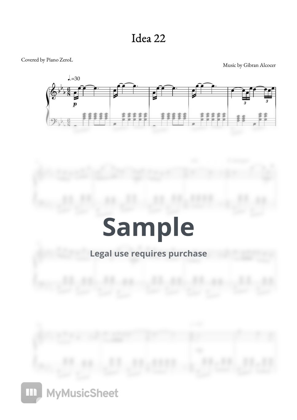 Gibran Alcocer - Idea 22 Sheet Music by Piano ZeroL