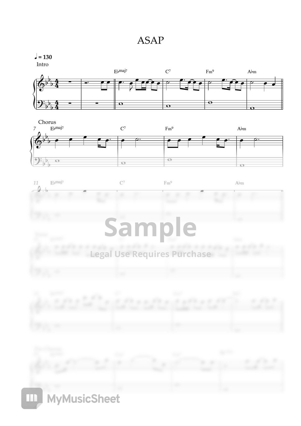 NewJeans - ASAP (EASY PIANO SHEET) Sheets by Pianella Piano