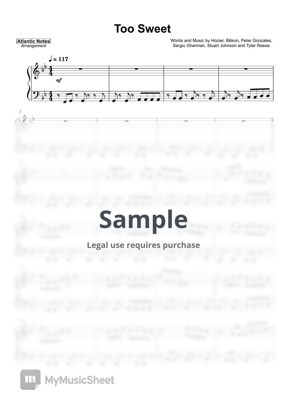 Hozier - Too Sweet Sheets by Atlantic Lights