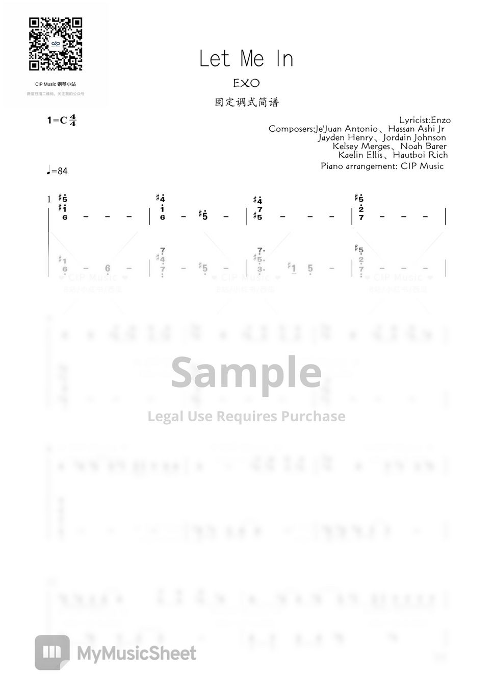 EXO - Let Me In Sheets by CIP Music