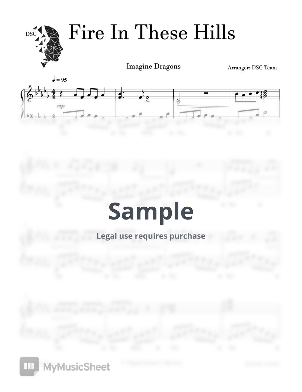 Imagine Dragons - Fire In These Hills (Relax version) 악보 by Digital Scores Collection