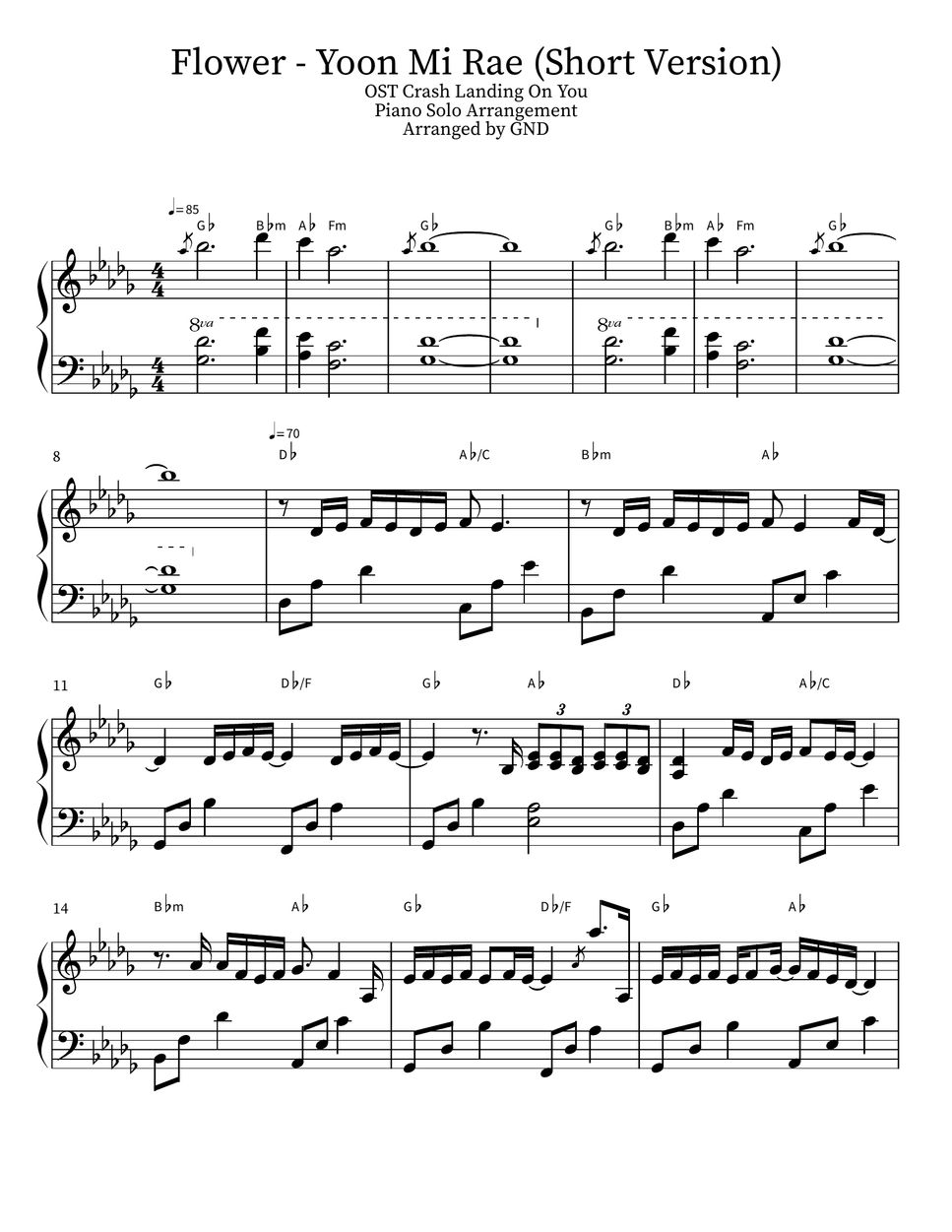 Yoon Mi Rae (윤미래) - Flower from Crash Landing On You Sheets