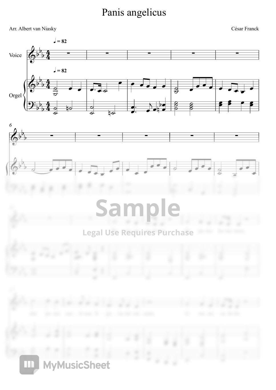 Albert van Niasky - C. Franck - Panis angelicus - Eb major key (Classic ...