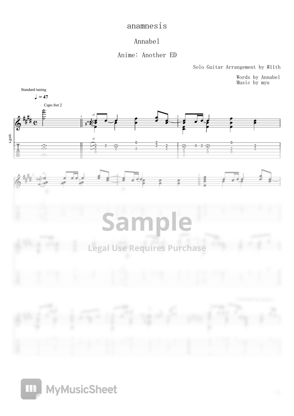 Annabel - anamnesis Tab + 1staff by #11th