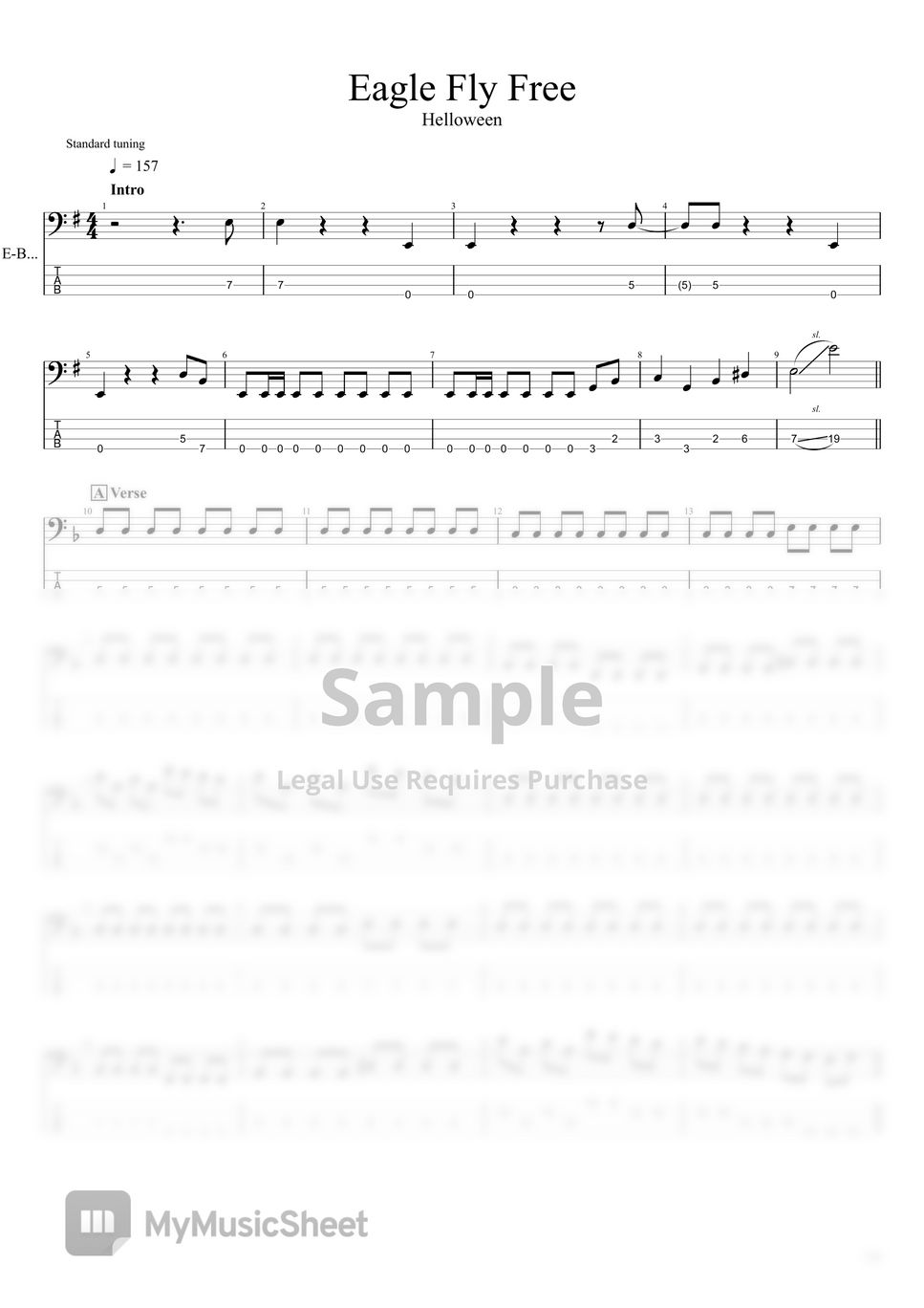 Helloween - Eagle fly free Sheets by Massimiliano Gentilini