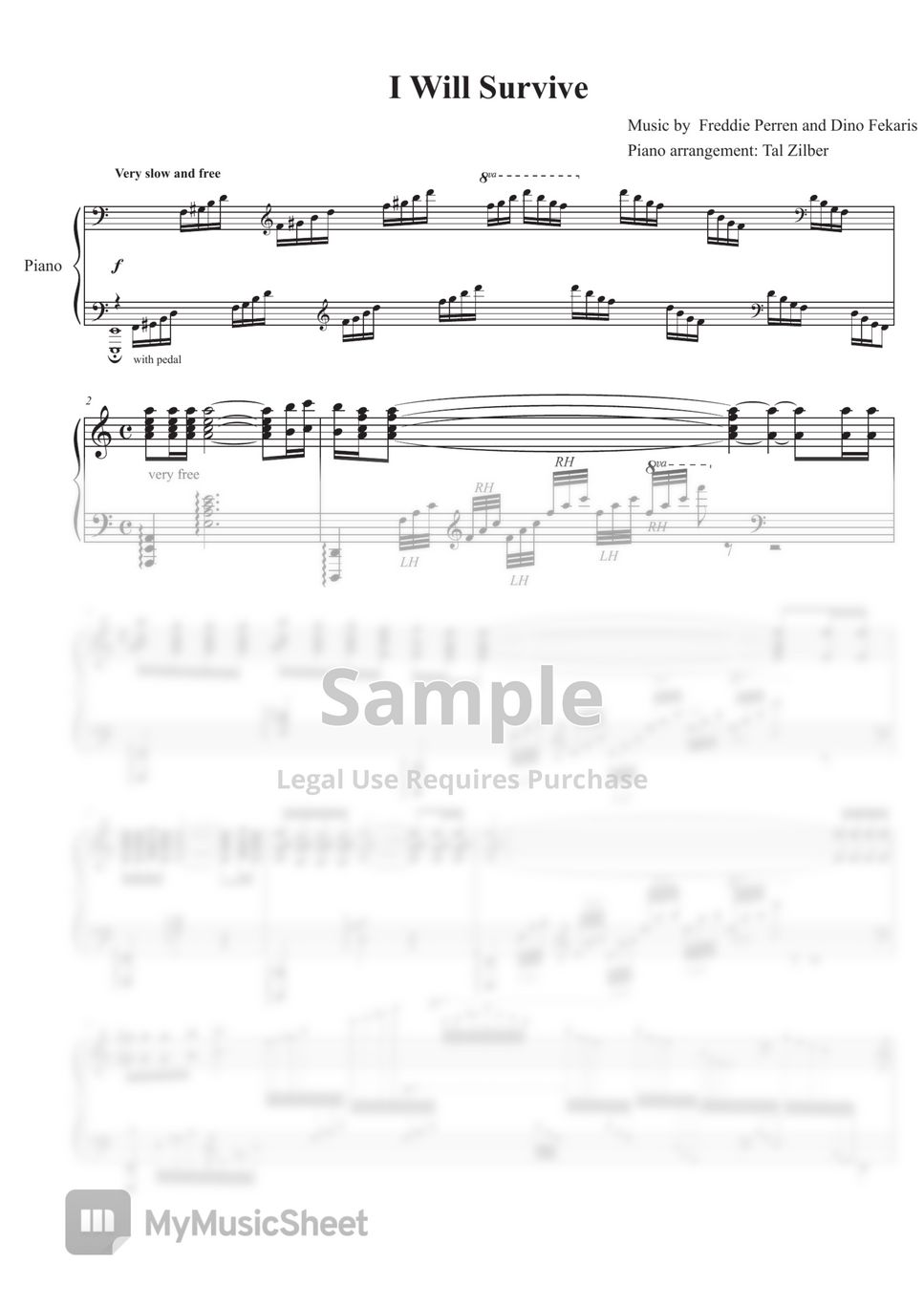 Freddie Perren, Dino Fekaris - I Will Survive Partition musicale by Tal ...