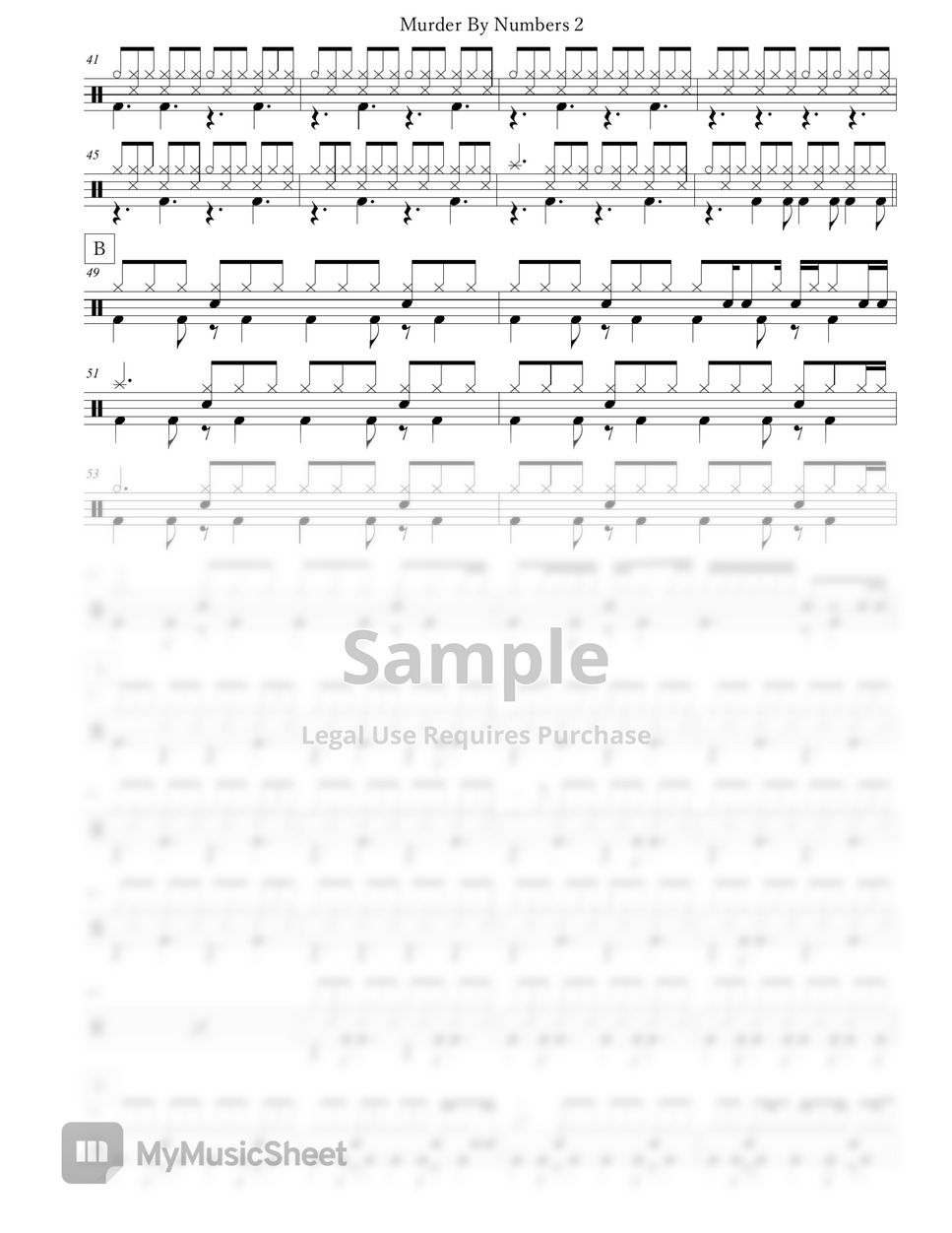 The Police - Murder By Numbers 楽譜 by Arkadia Drums