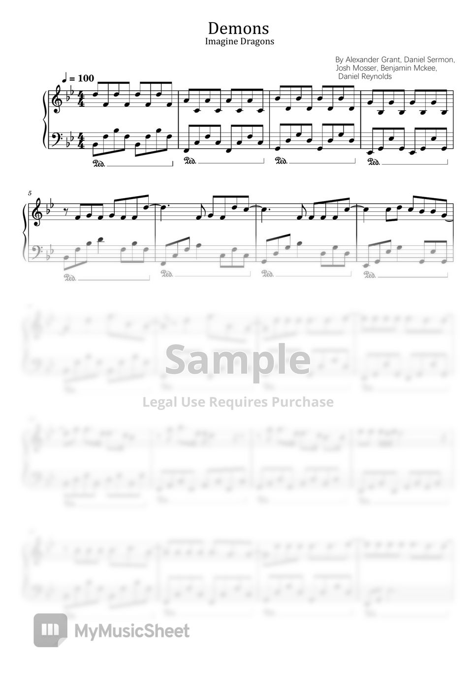 Alexander Grant, Daniel Sermon, Josh Mosser, Benjamin Mckee, Daniel Reynolds - Demons (Imagine ...