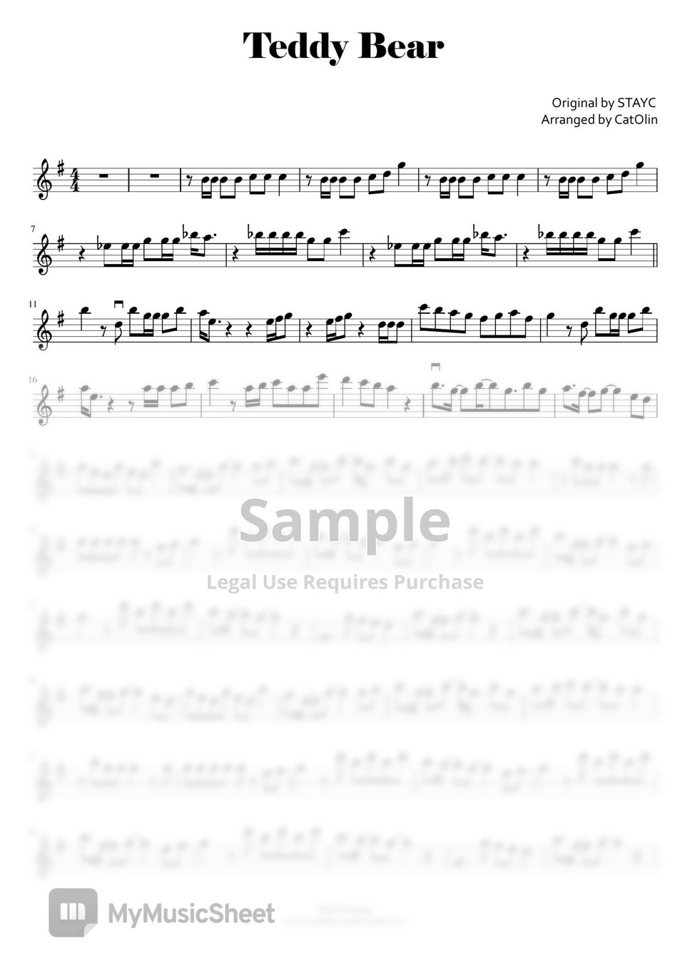 STAYC - Teddy Bear Sheet by 캣올린CatOlin