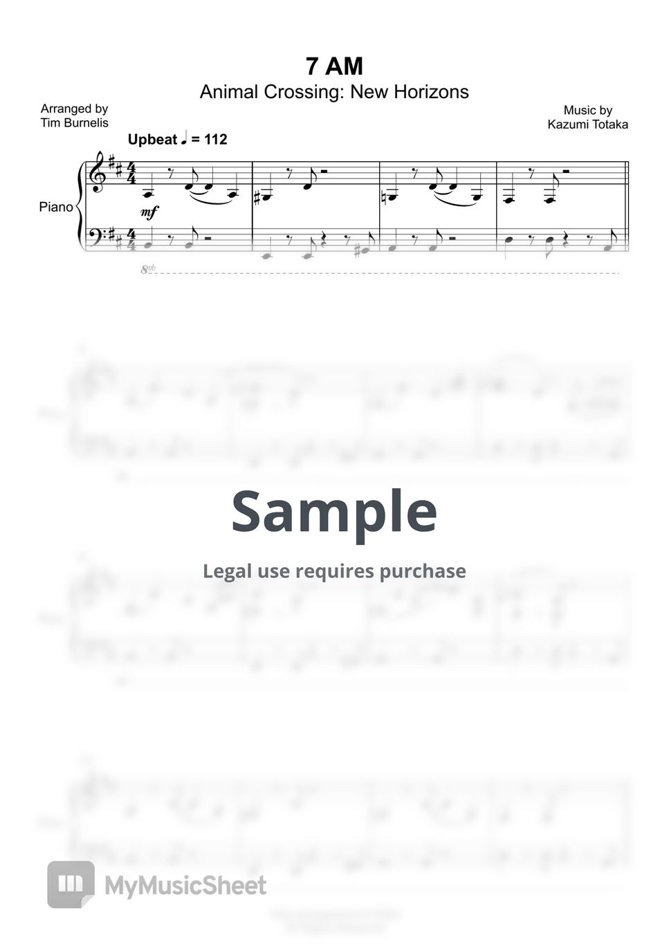 Animal Crossing: New Horizons - 7 AM Sheets by Tim Burnelis