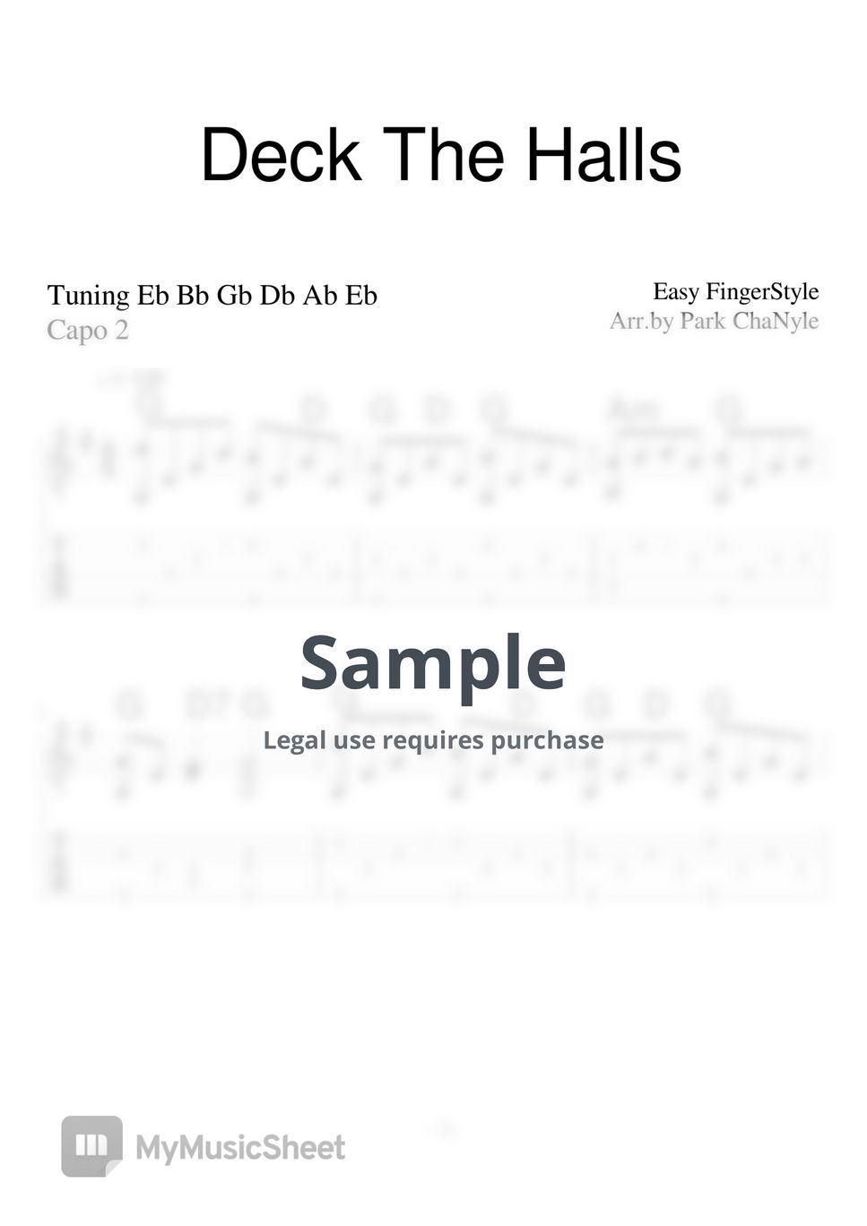 Thomas Oliphant - Deck the halls (Christmas songs) Tab + 단선 악보 by Easy ...