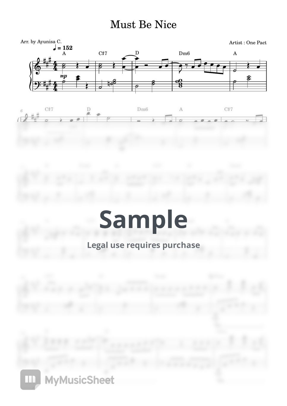 One Pact - Must Be Nice Hoja by Ayunisa C.