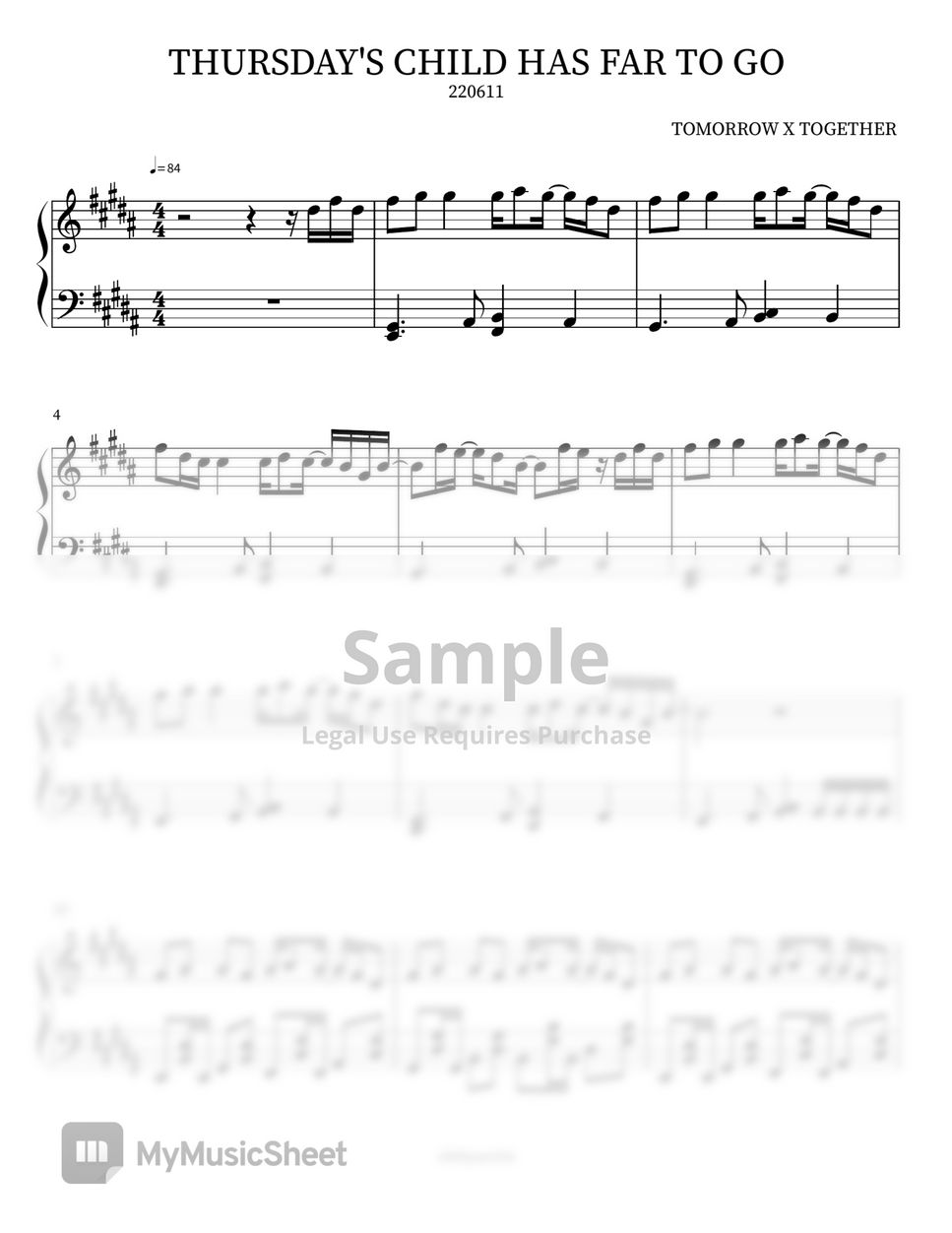 TXT(투모로우바이투게더) - Thursday's Child Has Far To Go Sheets by chihyun416