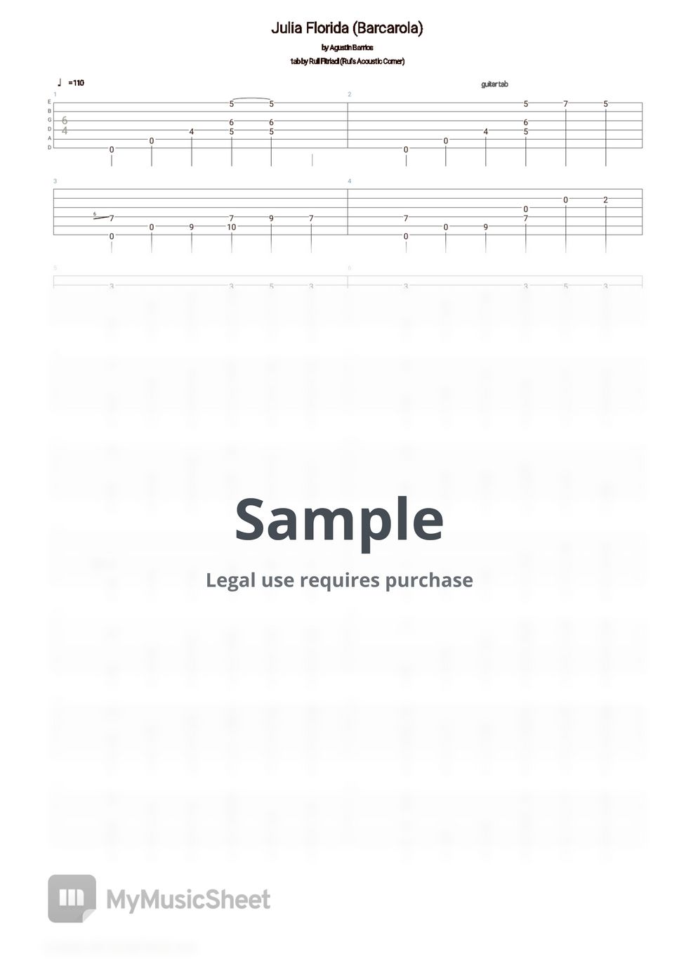 Agustin Barrios - Julia Florida (Instrumental Classical Guitar ...