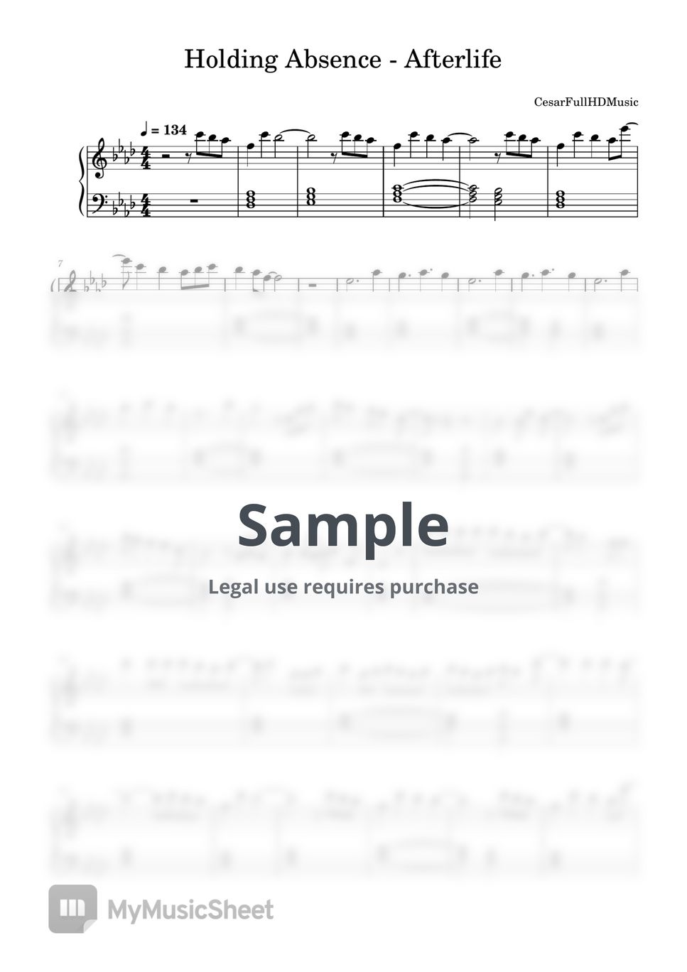 Holding Absence - Afterlife Sheets