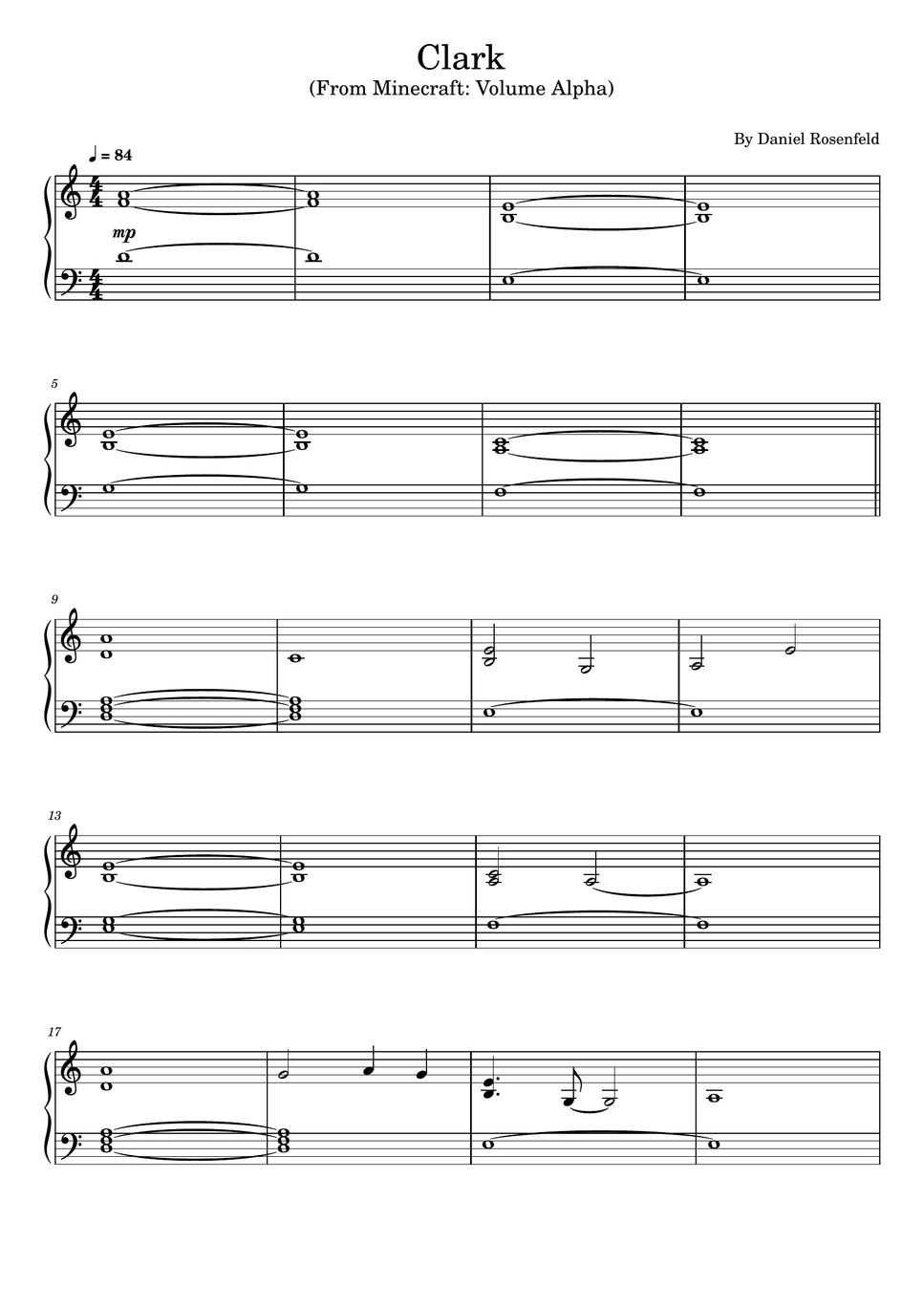 Minecraft - Clark ((Minecraft) - For Easy Piano) Hoja by poon