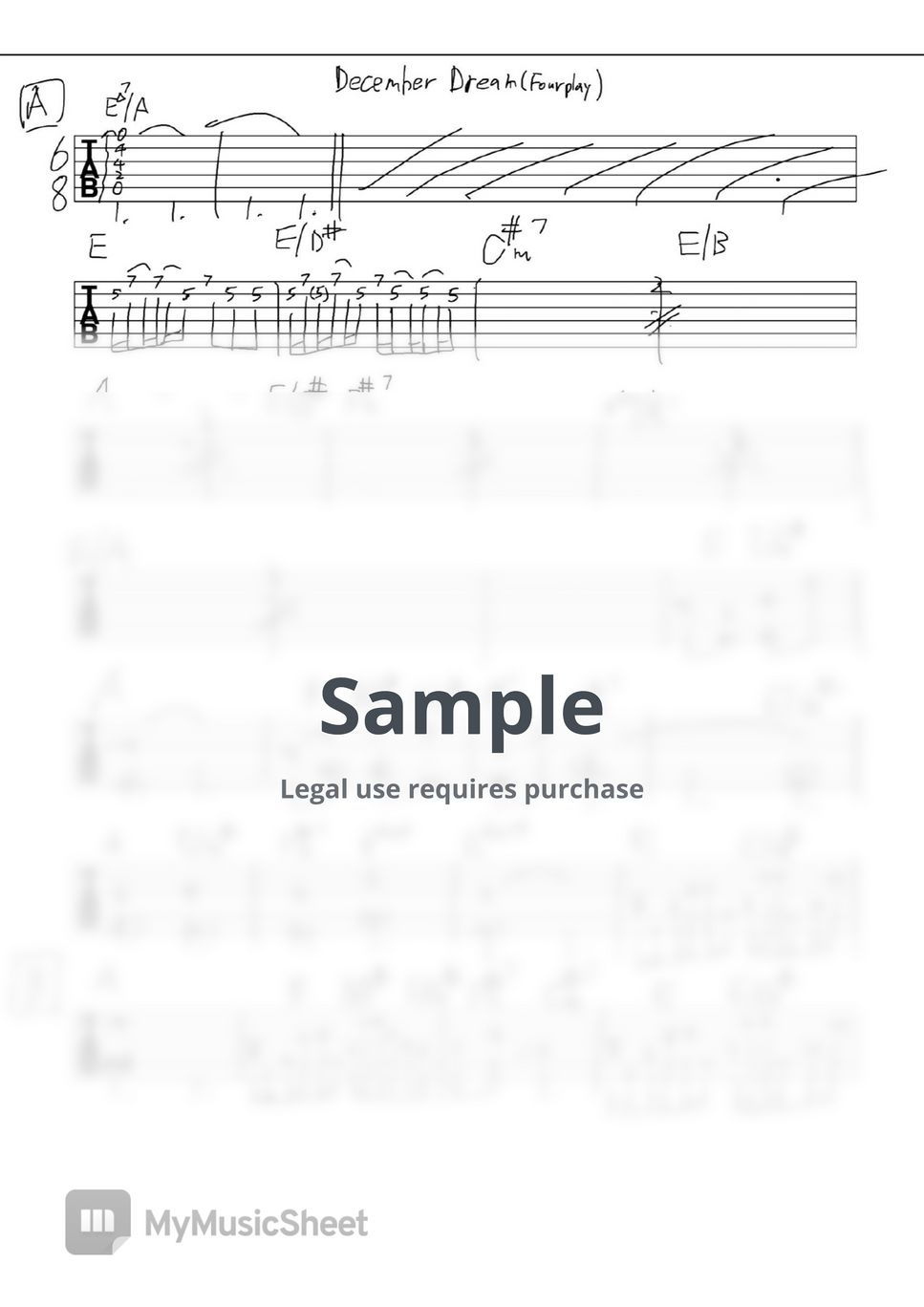 Fourplay - December Dream(tab) Sheets by Fourplay