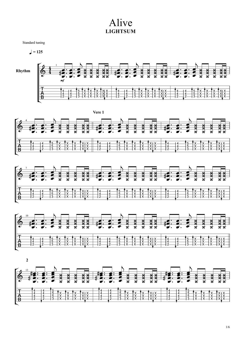 LIGHTSUM - ALIVE TAB by Rob Ethereal