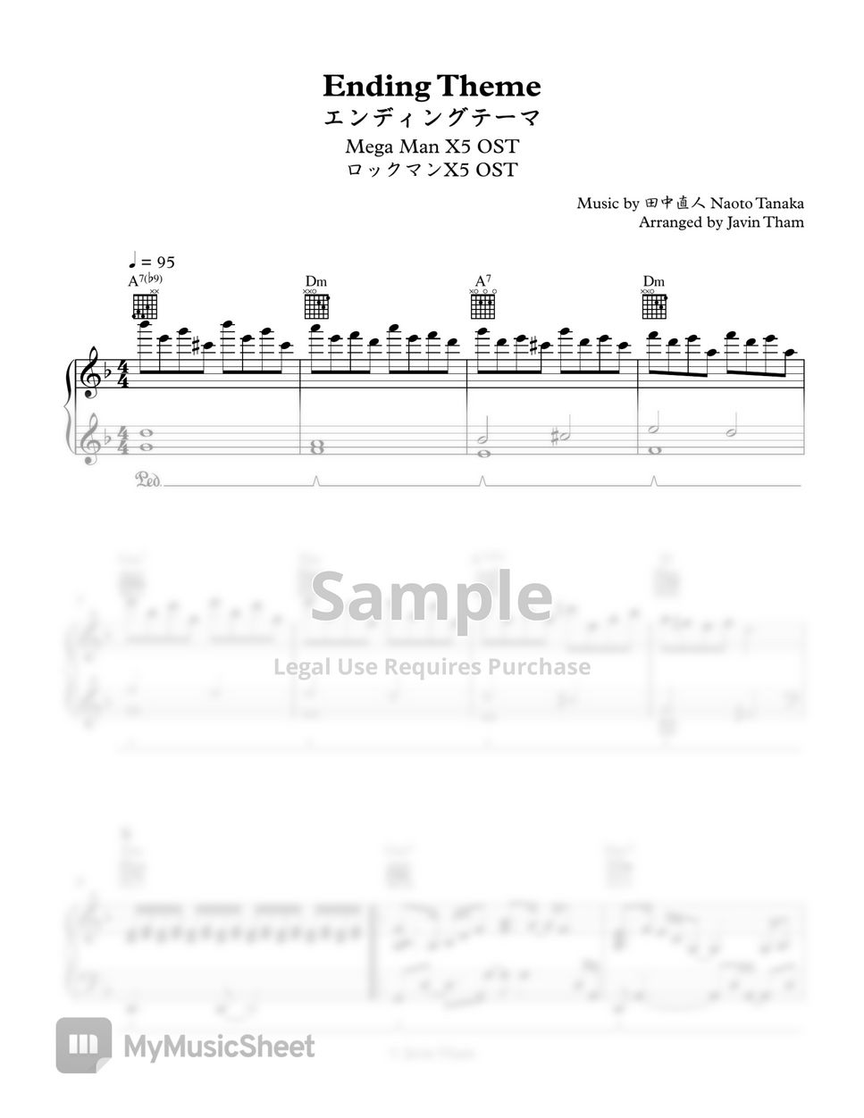 Mega Man X5 - Ending Theme (Credits) Sheets by Javin Tham