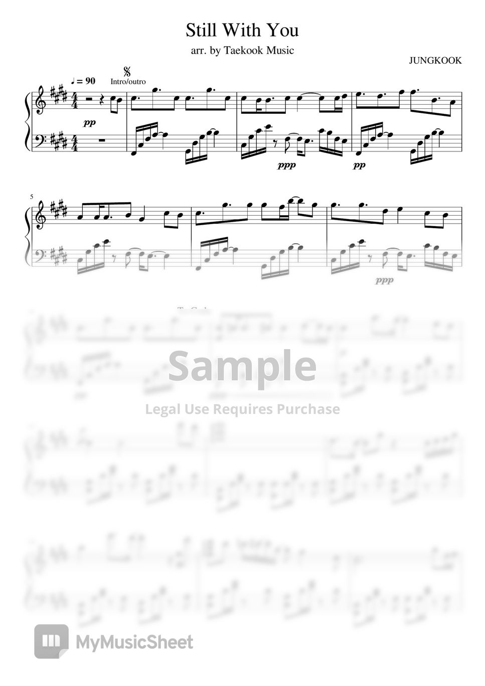 BTS - Still With You Sheets by TK Music