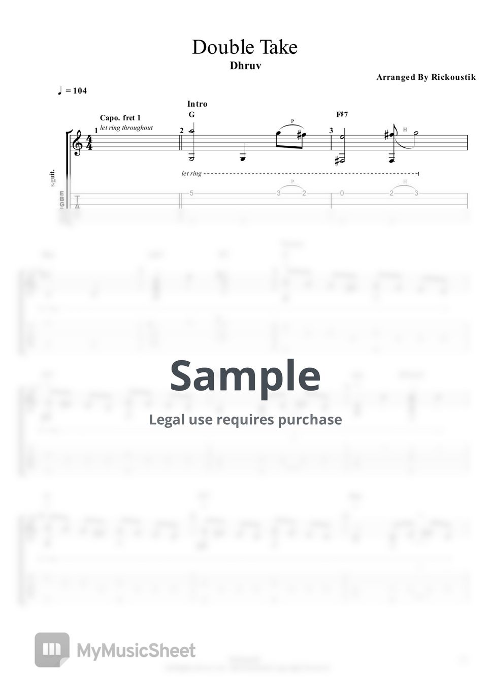 Dhruv - Double Take Tab + 1staff by Rickoustik
