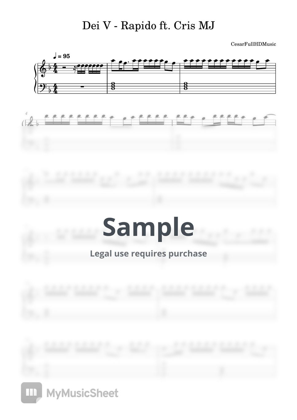 Dei V ft. Cris MJ - Rapido Sheets